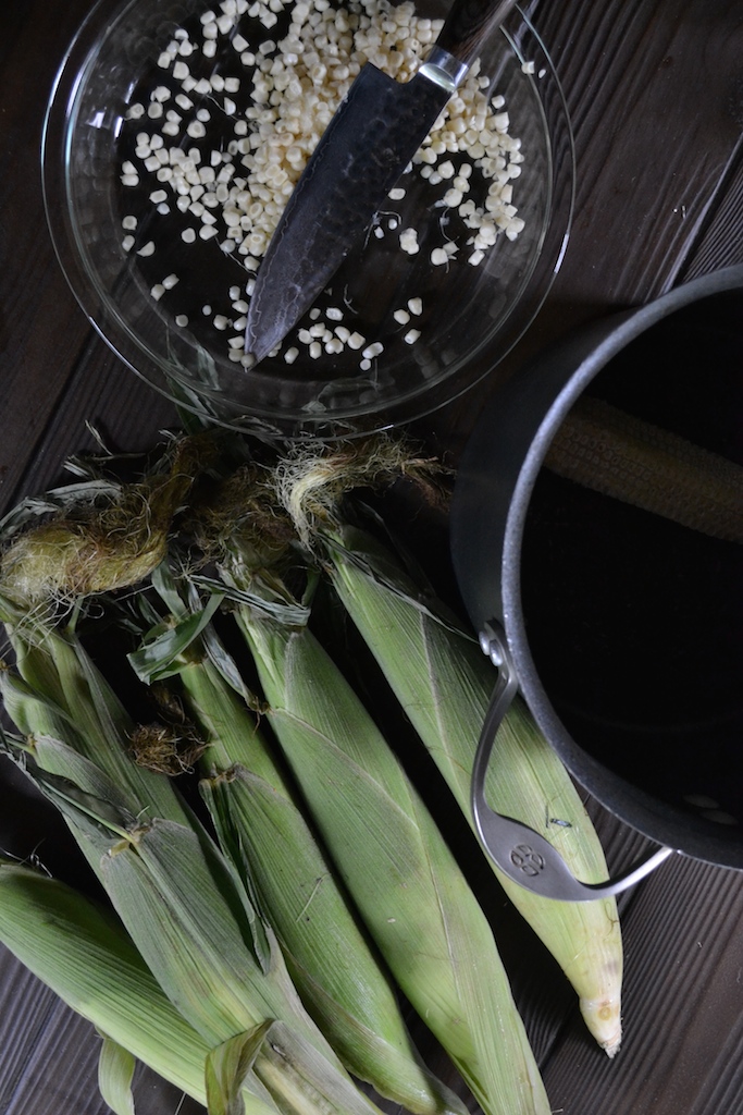Prepping the corn – Minced